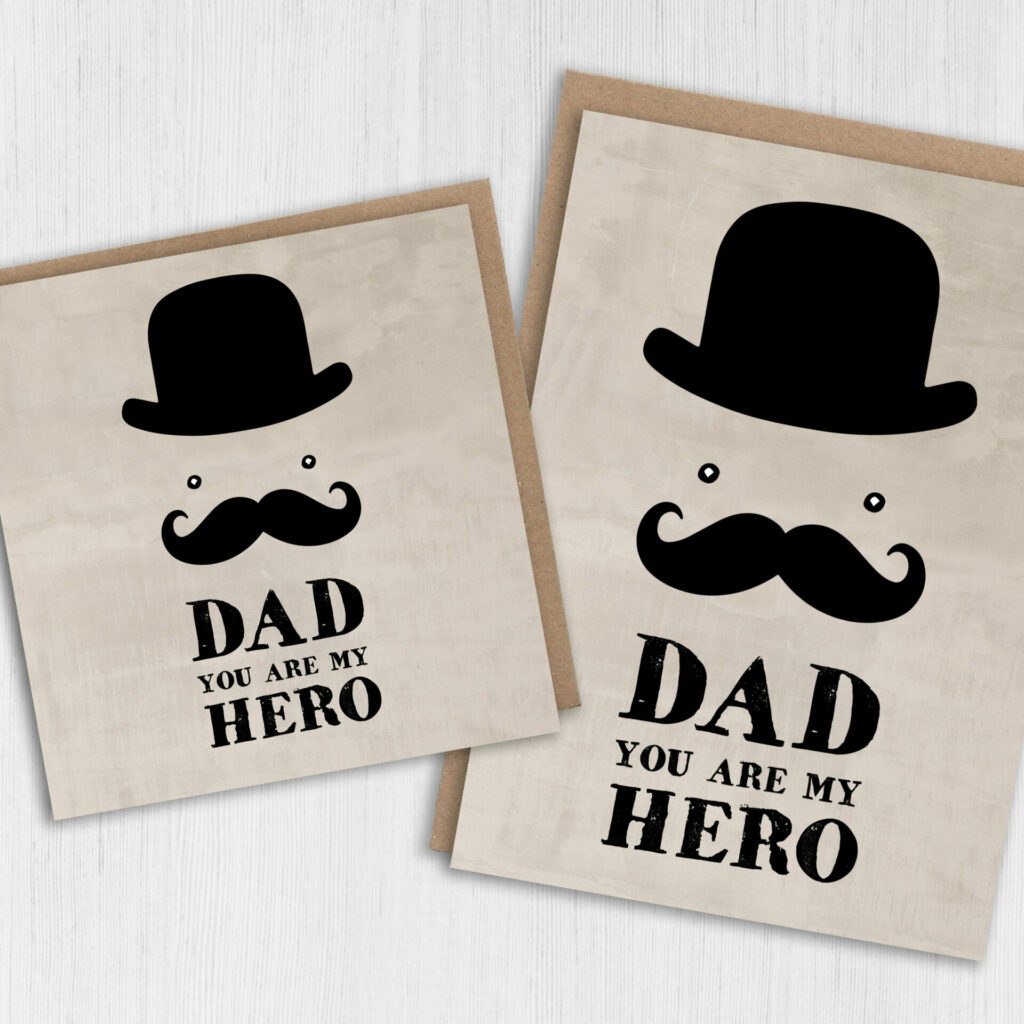 Dad birthday, Father’s Day card: Dad, you are my hero – Prints With ...
