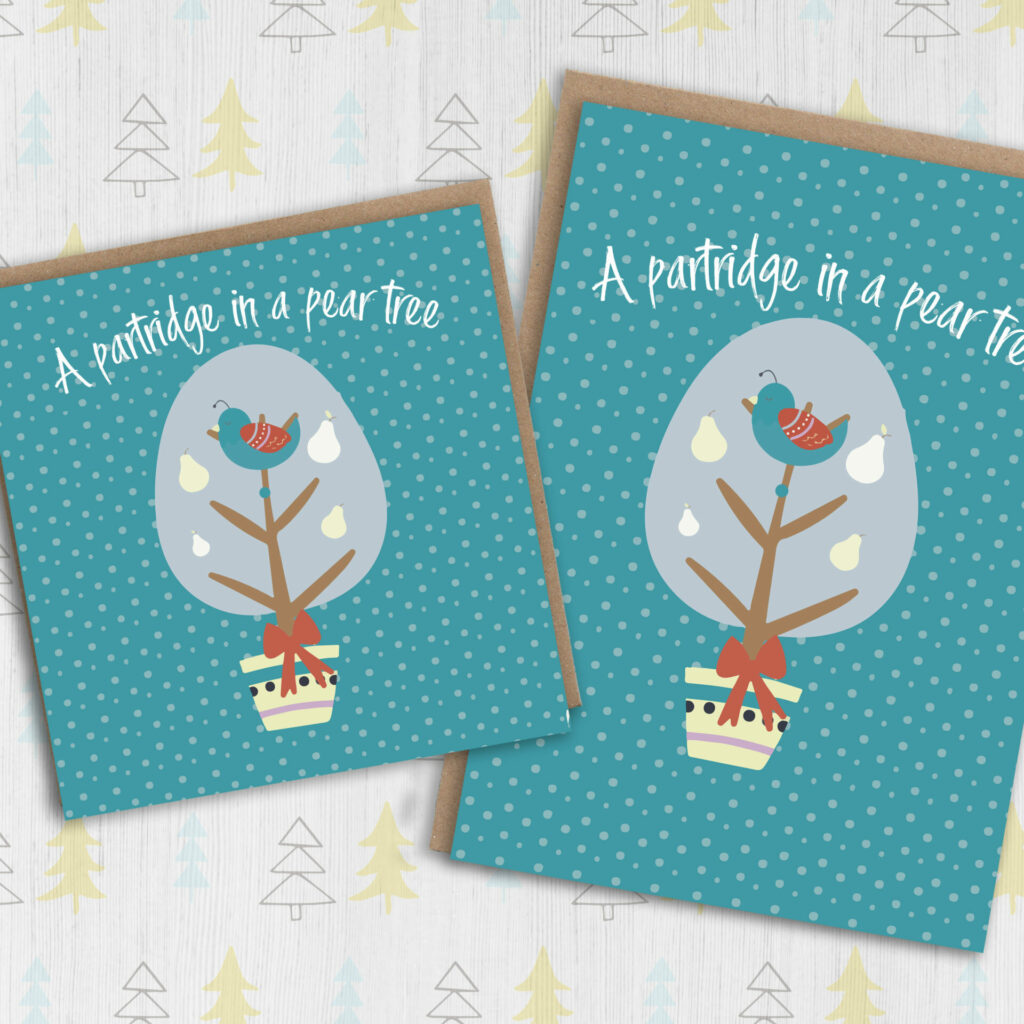 A partridge in a pear tree Christmas card – Prints With Personality