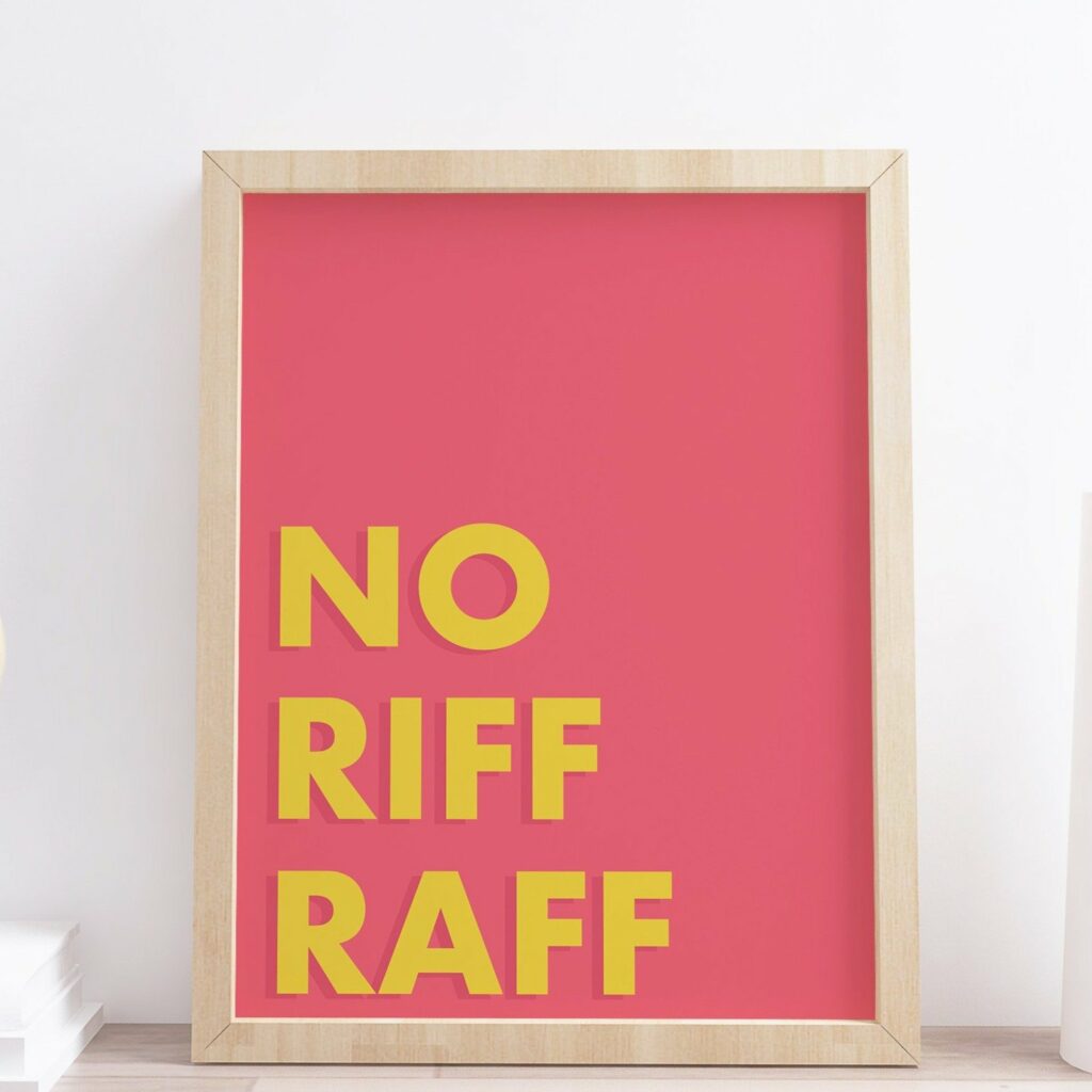 No riff raff red print – Prints With Personality
