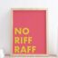 No riff raff red print – Prints With Personality