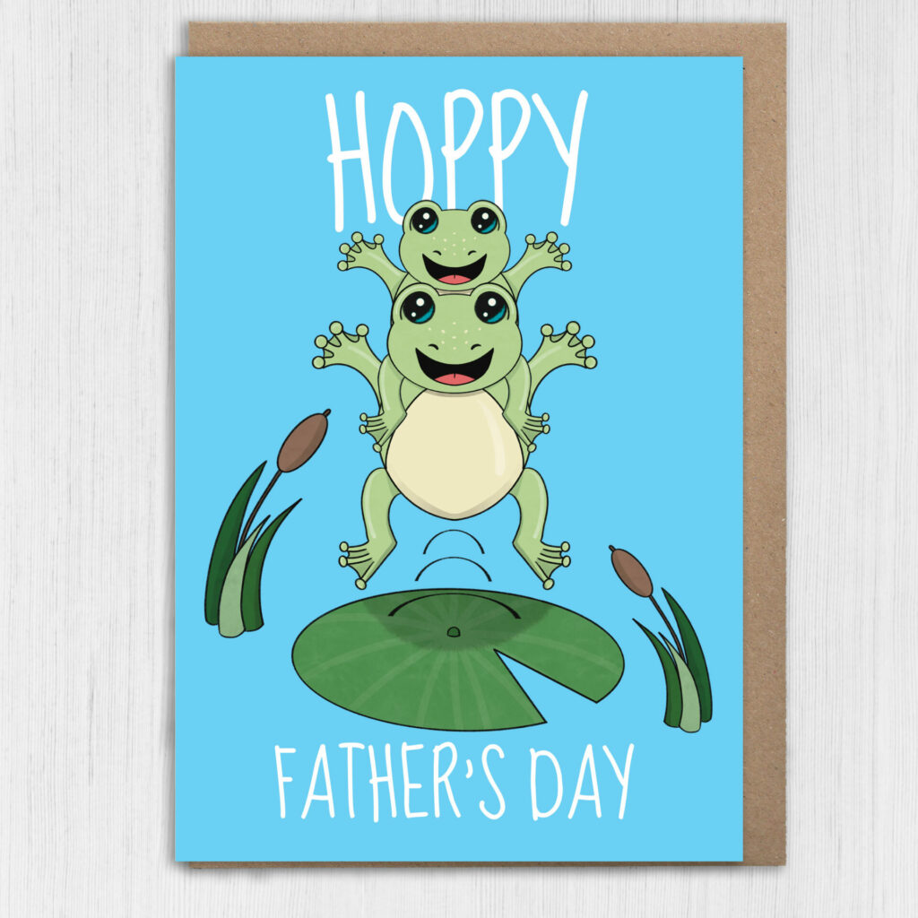Frog Father’s Day card: Hoppy Father’s Day – Prints With Personality