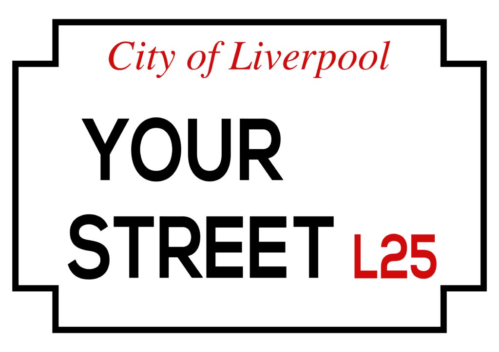 Personalised Liverpool street sign print – Prints With Personality